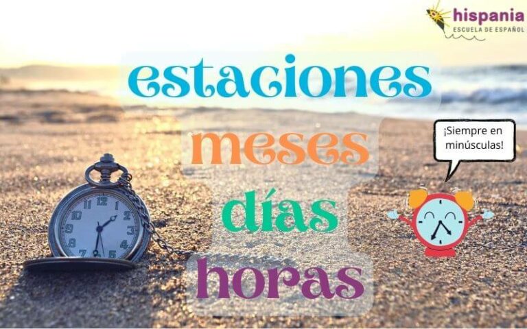 Días, meses, estaciones y horas en minúsculas en español